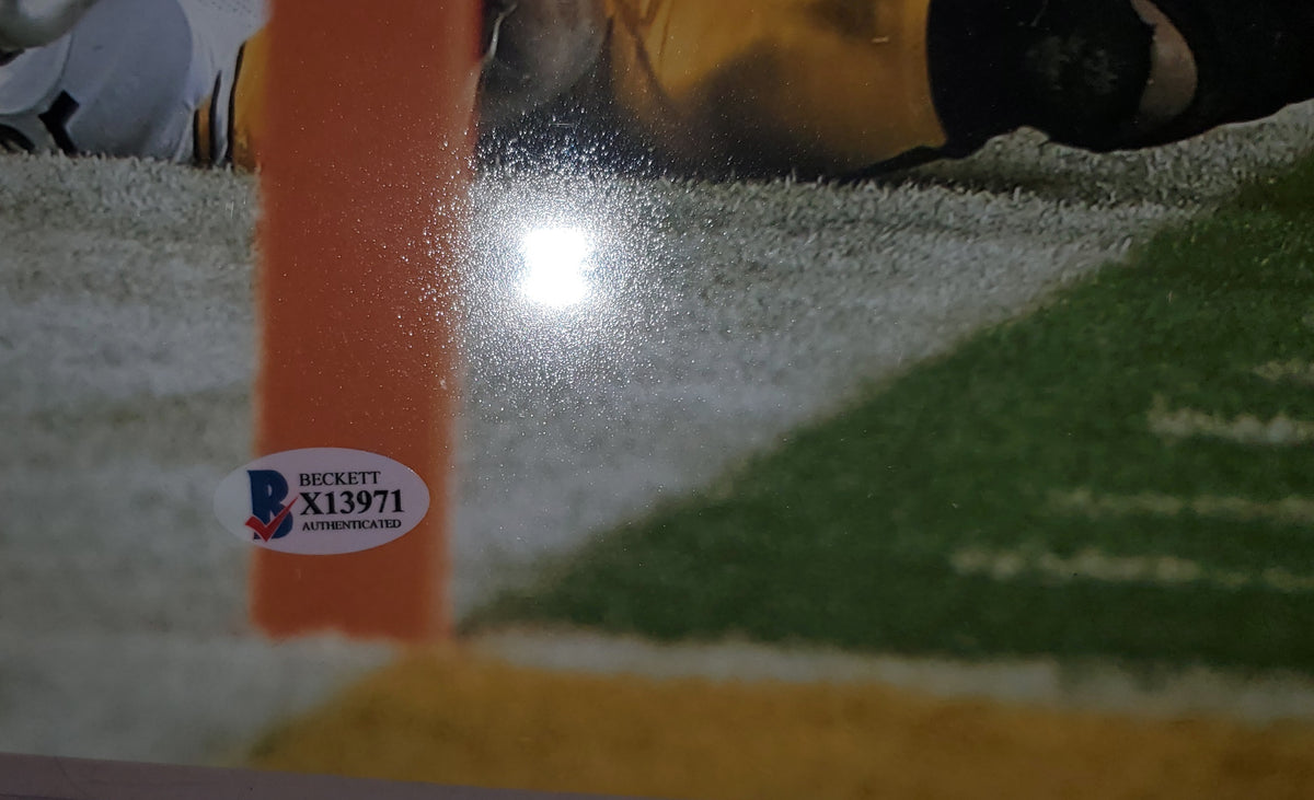 Pittsburgh Steelers Framed James Harrison Autographed 100 Yard Interce ...