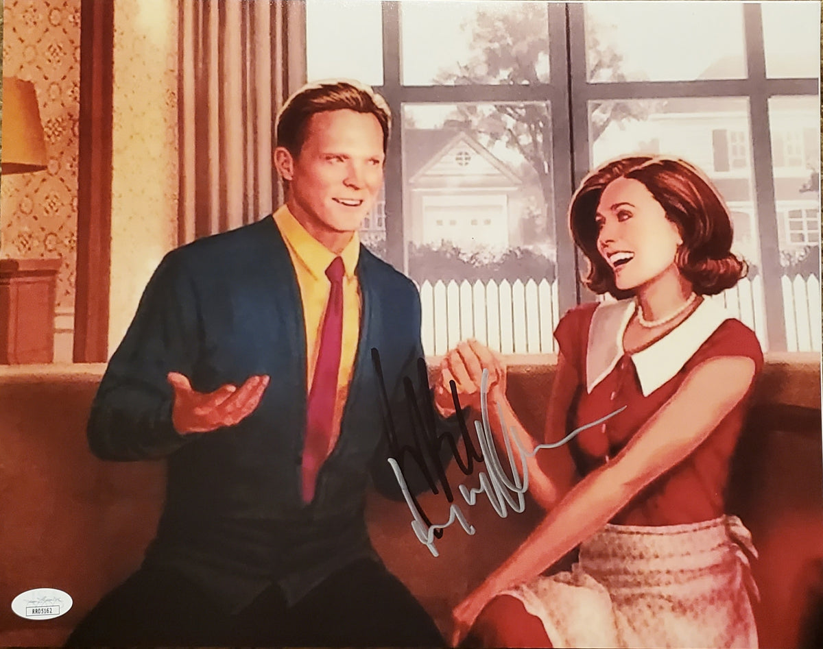 Marvel Elizabeth Olsen & Paul Bettany Framed Autographed Wanda Vision ...